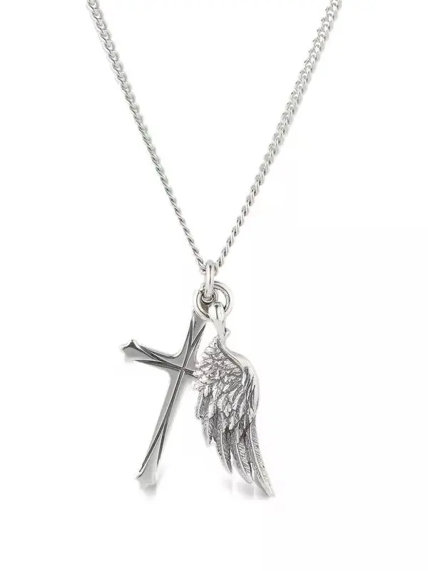 Emanuele Bicocchi Ala + Wing-pendant Cross Necklace