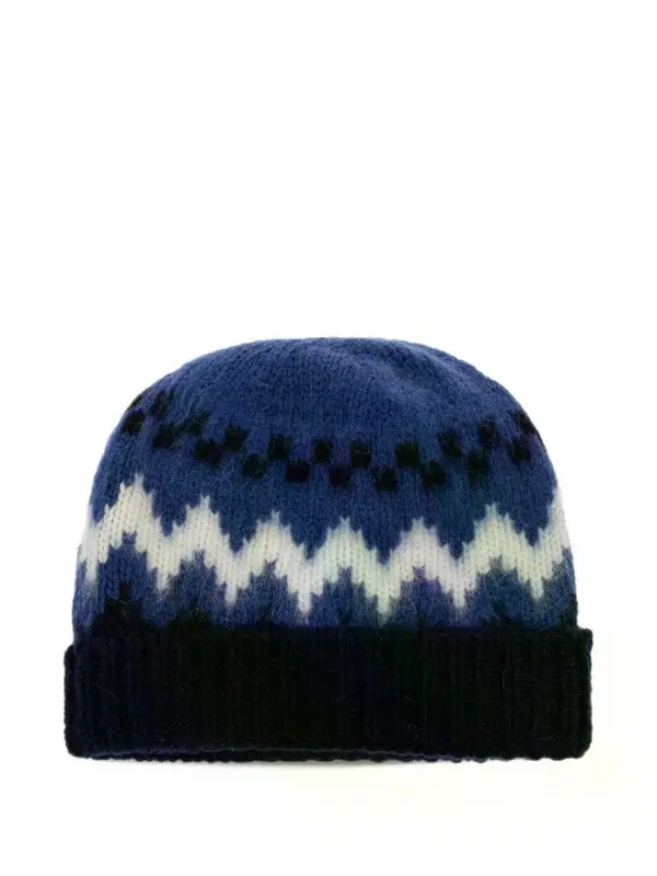 Canada Goose Logo-patch Intarsia-knit Beanie Hat