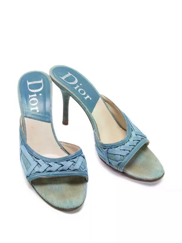 Dior Criss-cross Denim Sandals