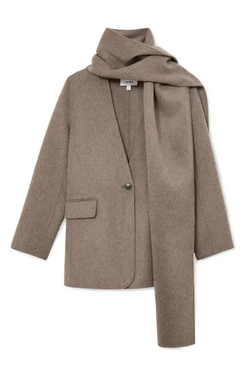REISS Lori Scarf Wool Blend Coat
