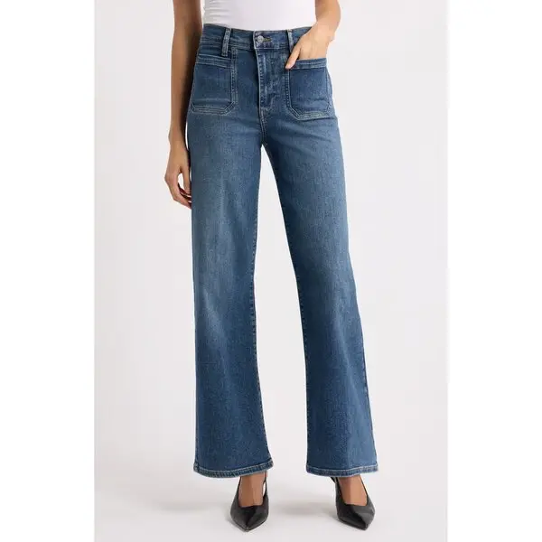 FRAME Le Slim Palazzo Patch Pocket High Waist Wide Leg Jeans