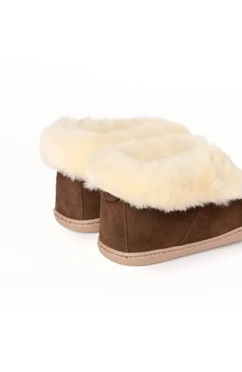 Minnetonka Genuine Shearling Ankle Boot Slipper