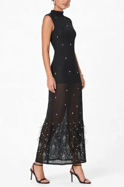 Rachel Rachel Roy Avalon Sheer Beaded Maxi Dress