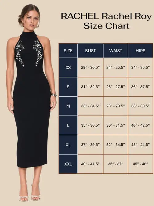 Rachel Rachel Roy Sarienne Beaded High Neck Midi Dress