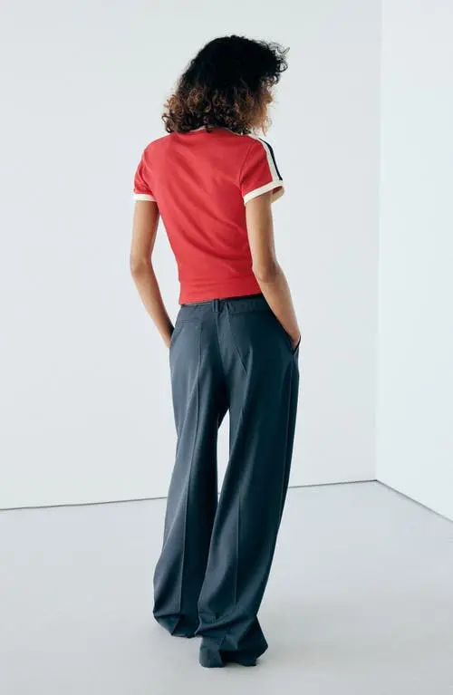 Mango Contrast Detail T-shirt