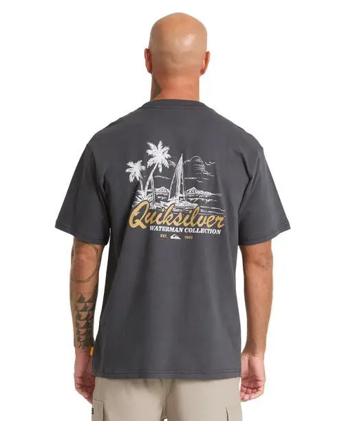 QUIKSILVER WATERMAN Out To Sea Tee - Phantom