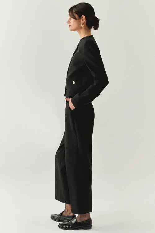 EXQUISE Tailored High Rise Straight Leg Pants