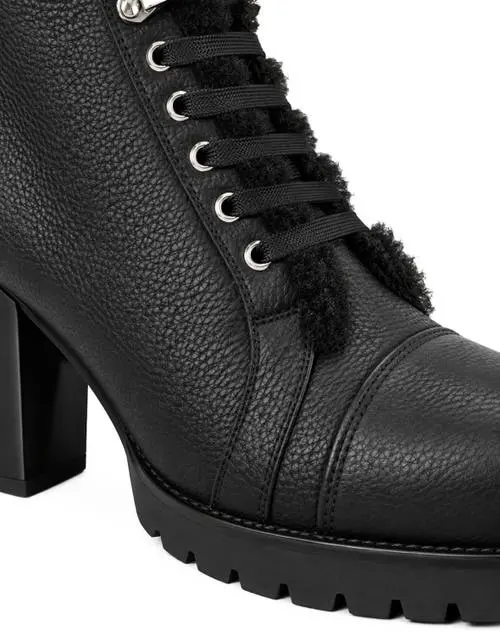 Philipp Plein Leather Boots Lo-heels Fake Fur
