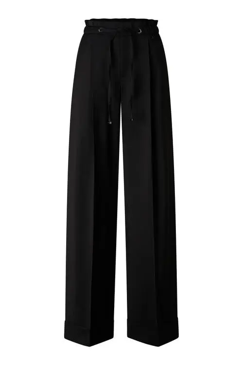 Bogner Elfy Virgin Wool Pleated Pants - Black