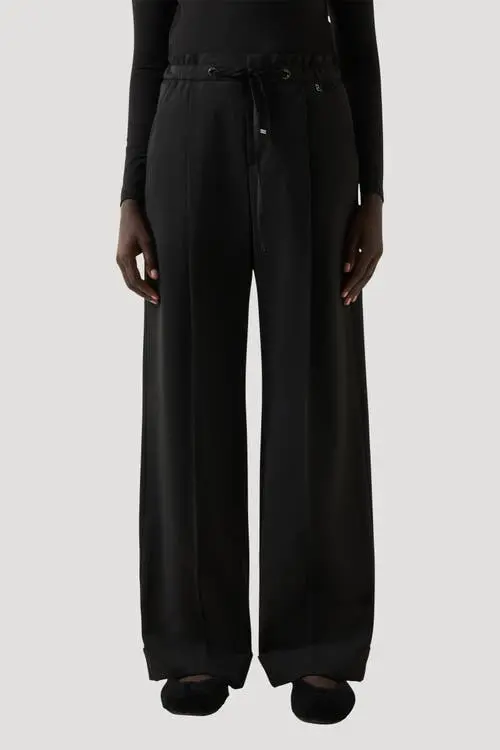 Bogner Elfy Virgin Wool Pleated Pants - Black