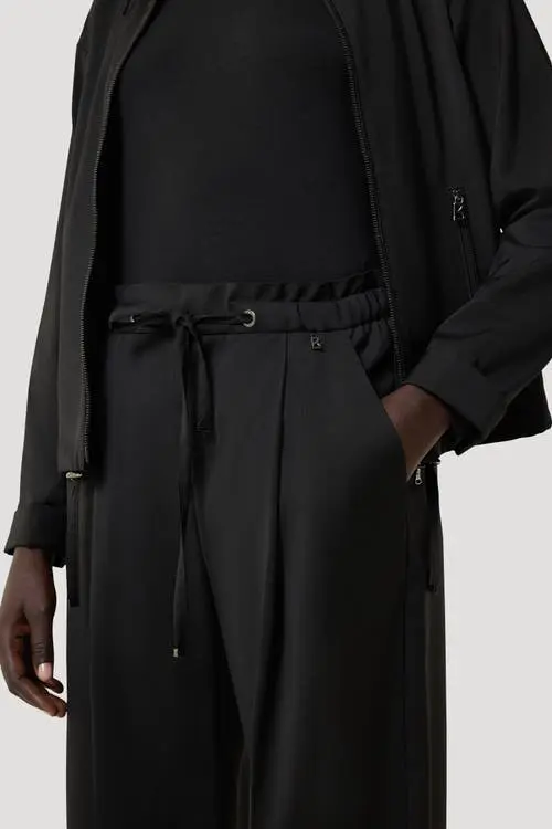 Bogner Elfy Virgin Wool Pleated Pants - Black