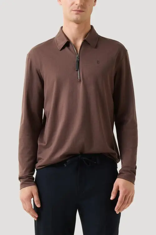 Bogner Bailey Polo Long-sleeved Top - Brown