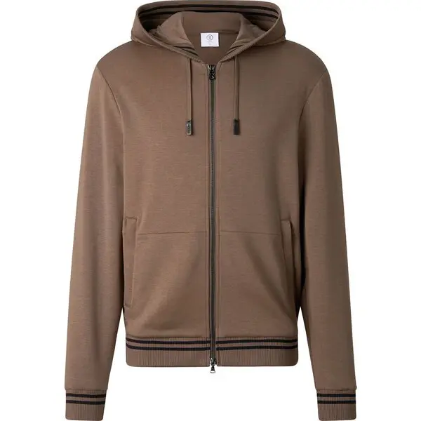 Bogner Forest Hoodie Jersey Jacket - Brown