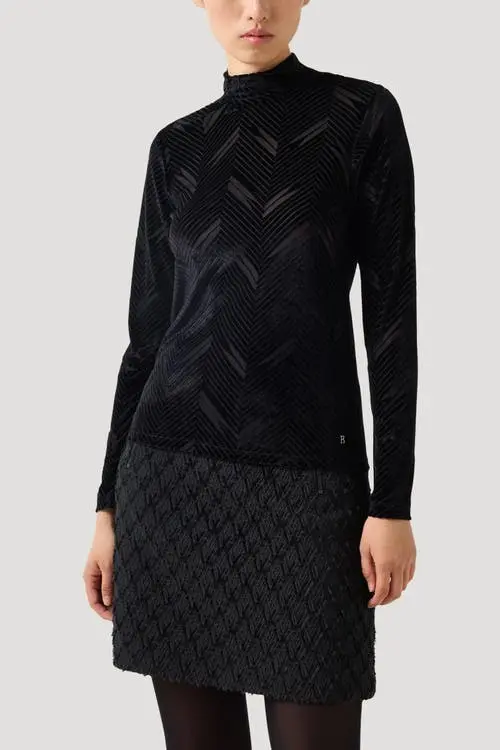 Bogner Cherie Velvet Long-sleeve Top