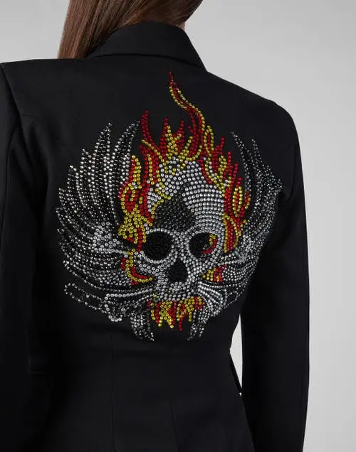Philipp Plein Blazer Skull Crystal