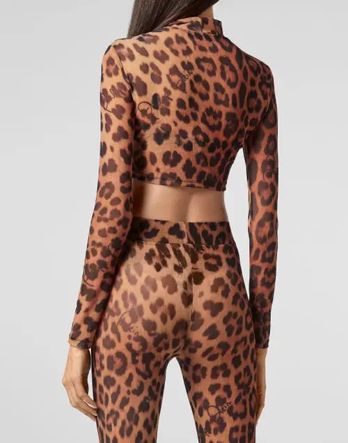 Philipp Plein Ls Top Leopard