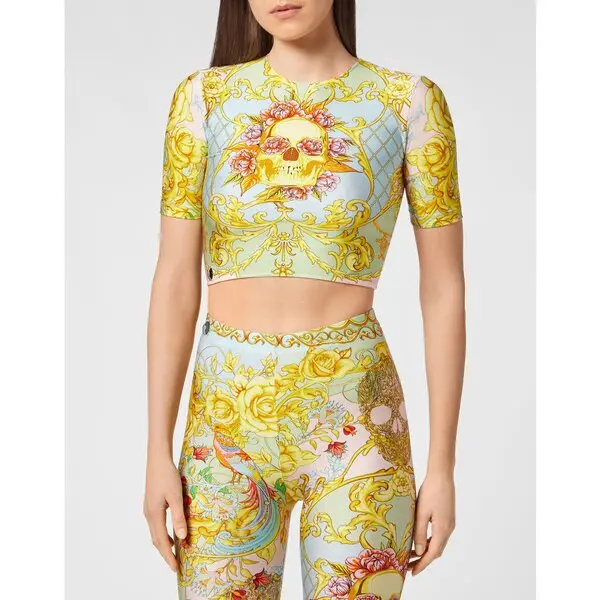 Philipp Plein Crop Top Ss Baroque