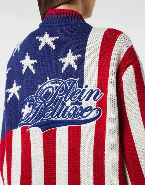 Philipp Plein Distressed Oversize Cardigan America