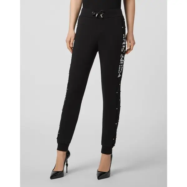 Philipp Plein Jogging Trousers Net Crystal Touch Fringe