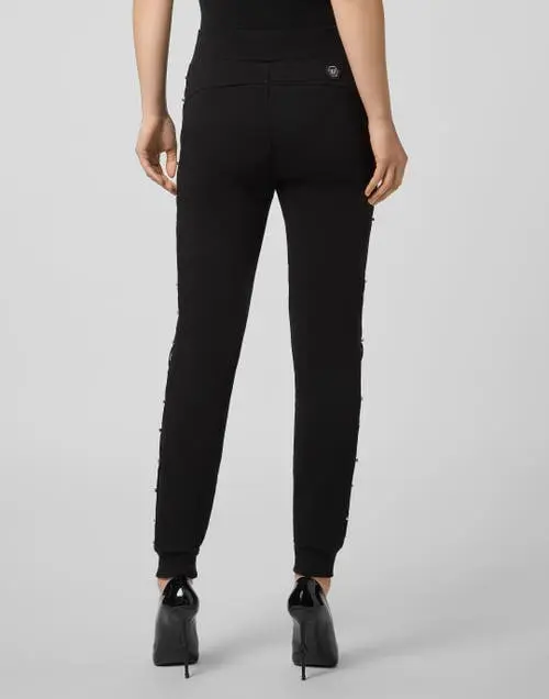 Philipp Plein Jogging Trousers Net Crystal Touch Fringe