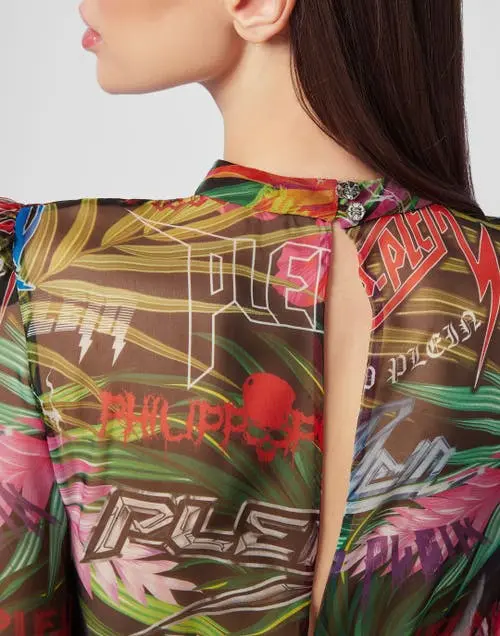 Philipp Plein Short Dress Jungle Rock