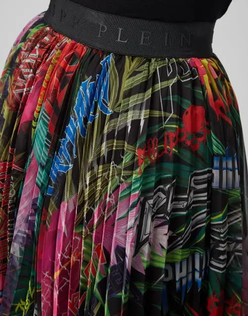 Philipp Plein Long Skirt Jungle Rock