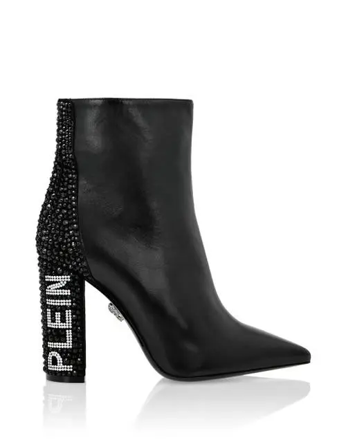 Philipp Plein Boots High Heels Mid Crystal Plein