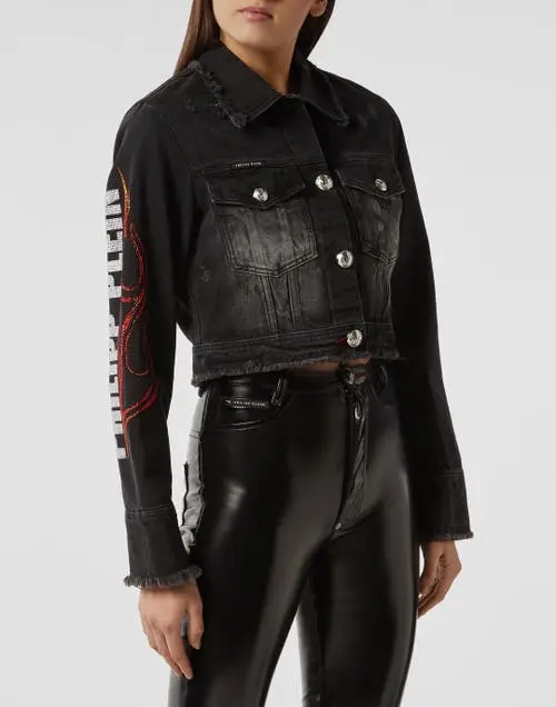 Philipp Plein Denim Jacket Flame