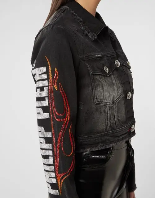 Philipp Plein Denim Jacket Flame