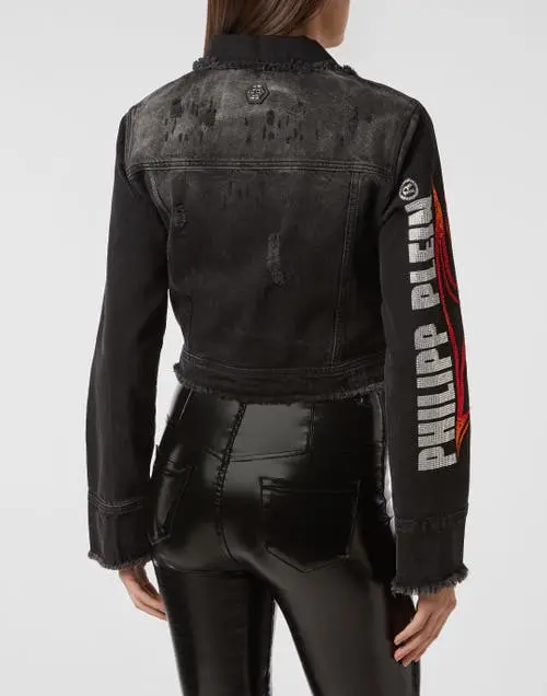 Philipp Plein Denim Jacket Flame