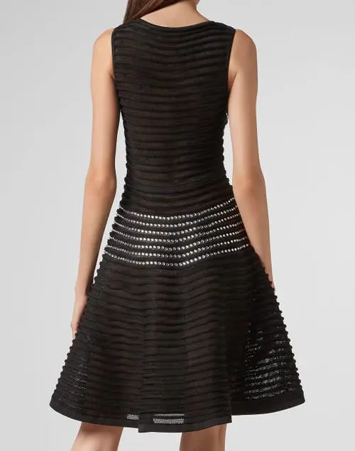 Philipp Plein Knit Day Dress Crystal