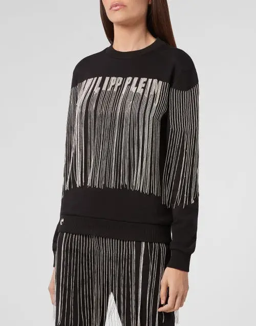 Philipp Plein Sweatshirt Ls Fringe