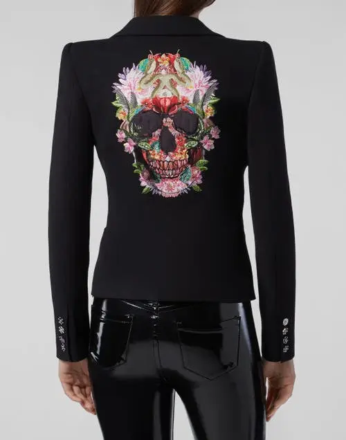 Philipp Plein Blazer Skull And Roses