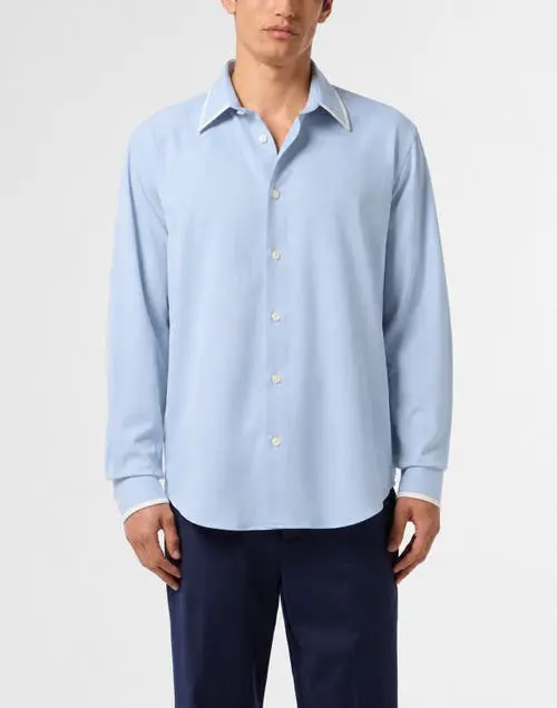 BILLIONAIRE Shirt Silver Cut Ls/milano Double B