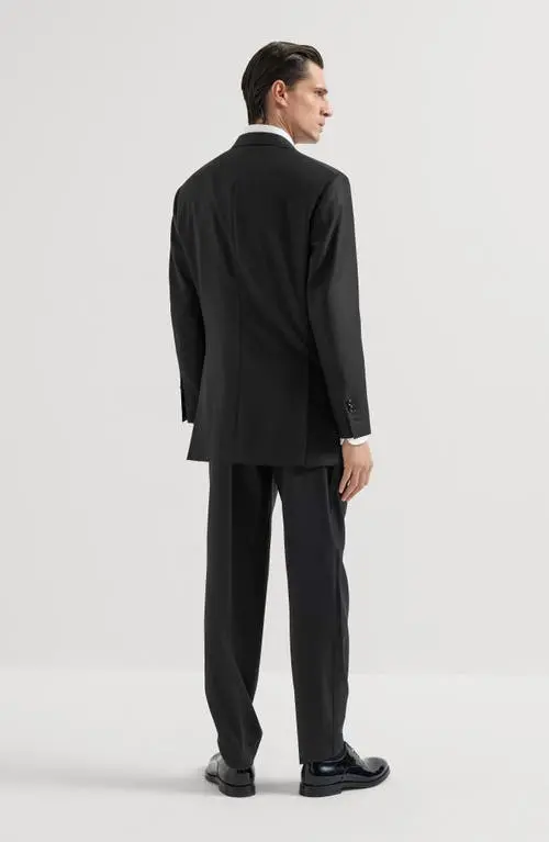 Brunello Cucinelli Lightweight Virgin Wool And Silk Twill Tuxedo With Peak-lapel Jacket