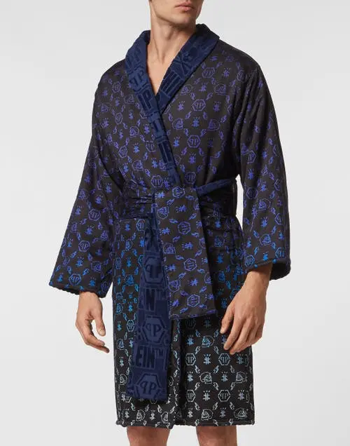 Philipp Plein Bathrobe Monogram - Darkblue