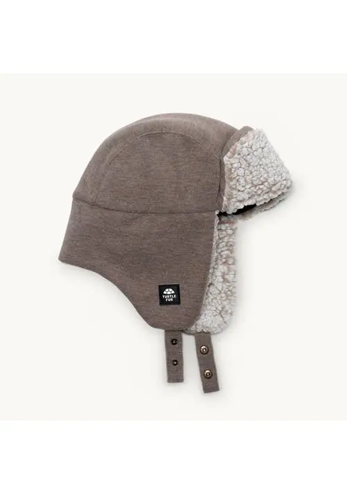 Turtle Fur Luxe Wabasha Trapper With High Pile Fleece - Bark