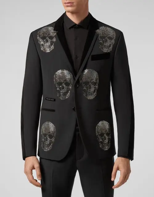 Philipp Plein Blazer Skull Crystal