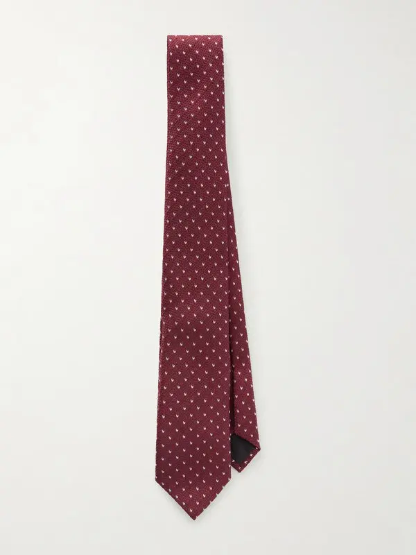 TOTEME 8cm Silk-jacquard Tie - Red