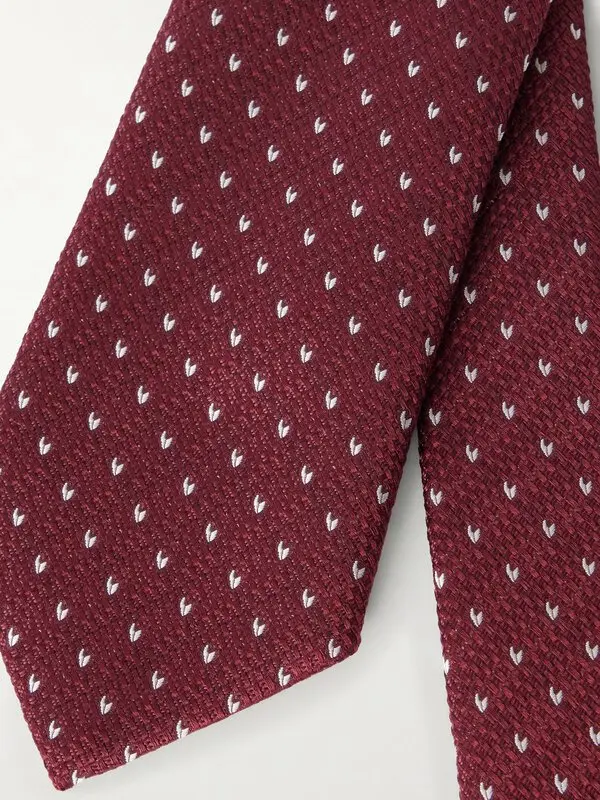 TOTEME 8cm Silk-jacquard Tie - Red