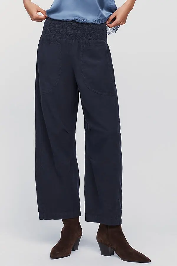 PILCRO Reese 100% Cotton Corduroy High-rise Wide-leg Pants - Graphite