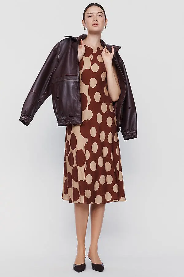 A.REN Merlot Sleeveless Midi Dress
