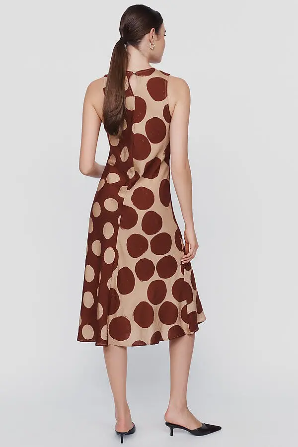A.REN Merlot Sleeveless Midi Dress