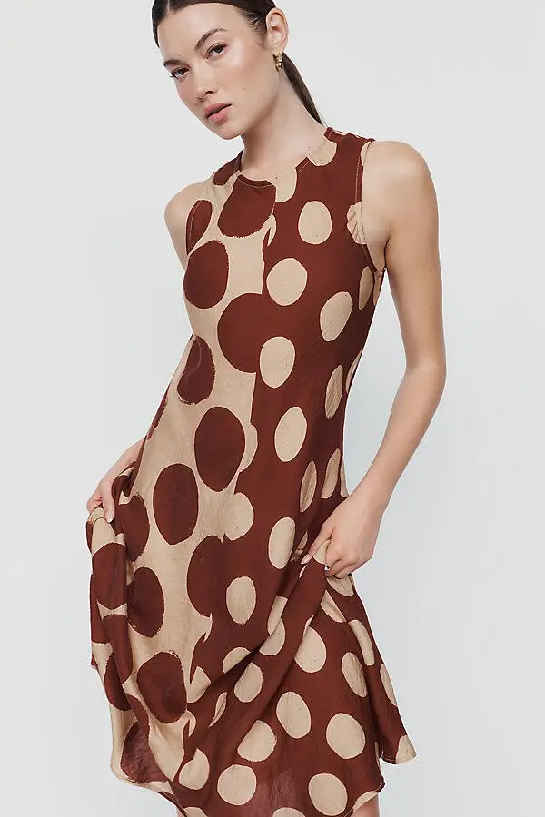 A.REN Merlot Sleeveless Midi Dress