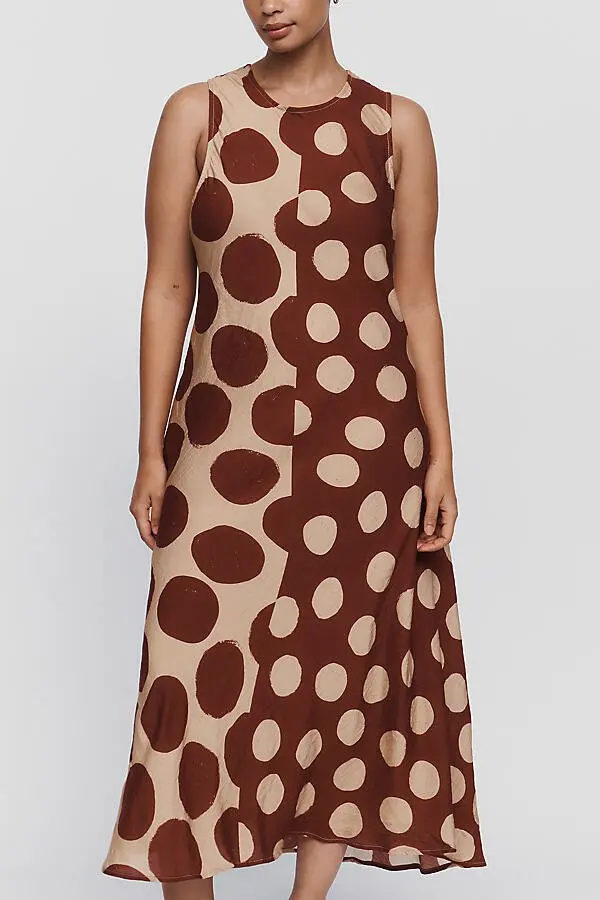 A.REN Merlot Sleeveless Midi Dress