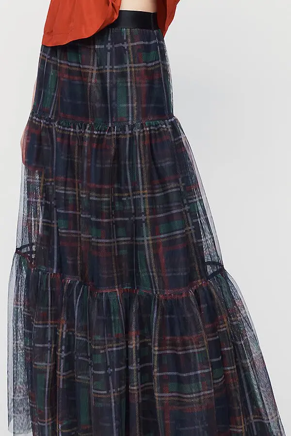 Anthropologie Loverlygrey X Blythe Tulle Maxi Skirt