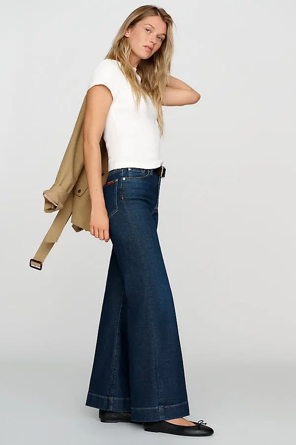 7 For All Mankind Petite Modern Dojo High Rise Flare Jeans
