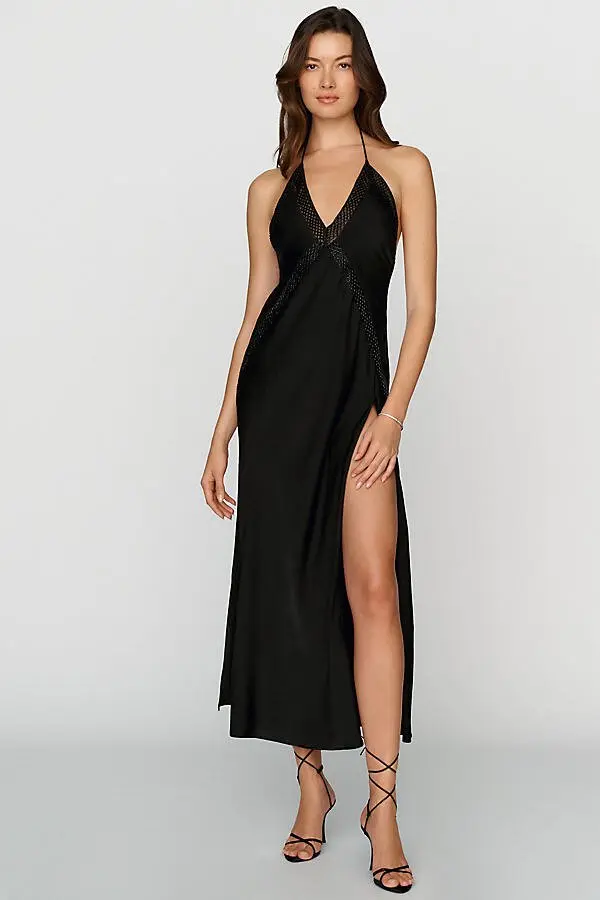 Bardot Olena Slip Maxi Dress - Black