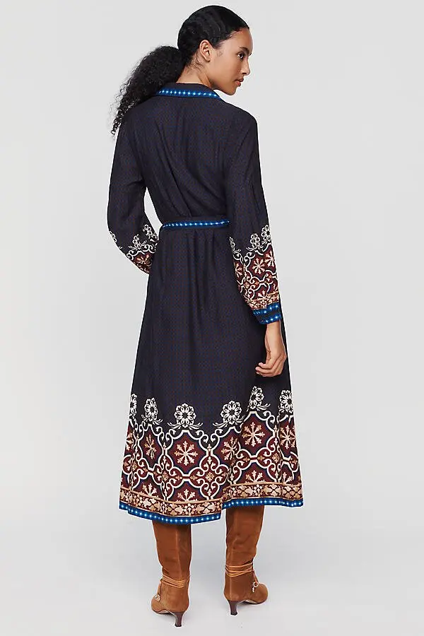 CELINA MOON Alicia 100% Cotton Popl Shirtdress
