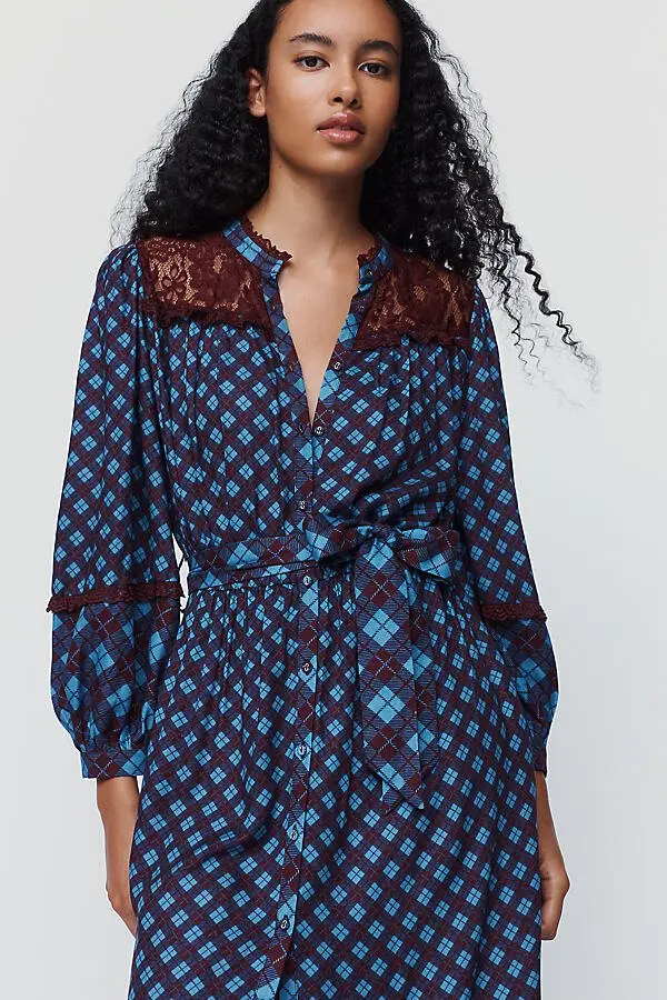 CELINA MOON Ember Modal Prted Shirtdress